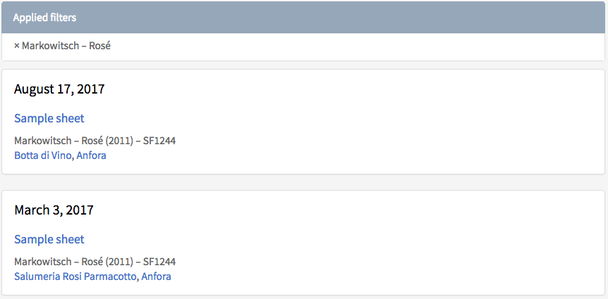 Sample History Report