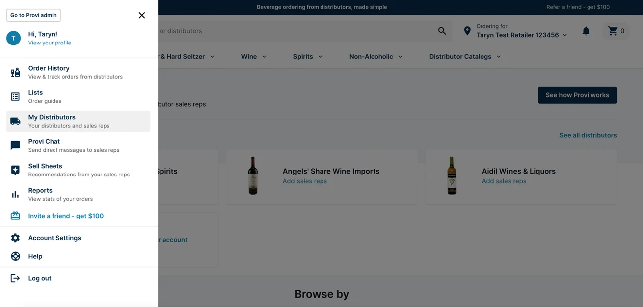 How to apply for a distributor account on Provi