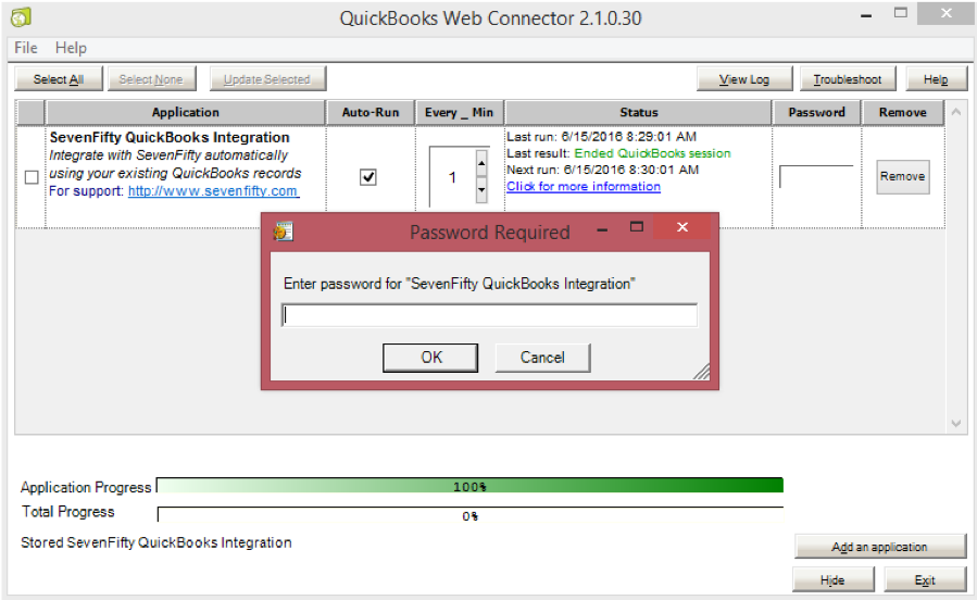 How to integrate with SevenFifty using the QuickBooks Web Connector?