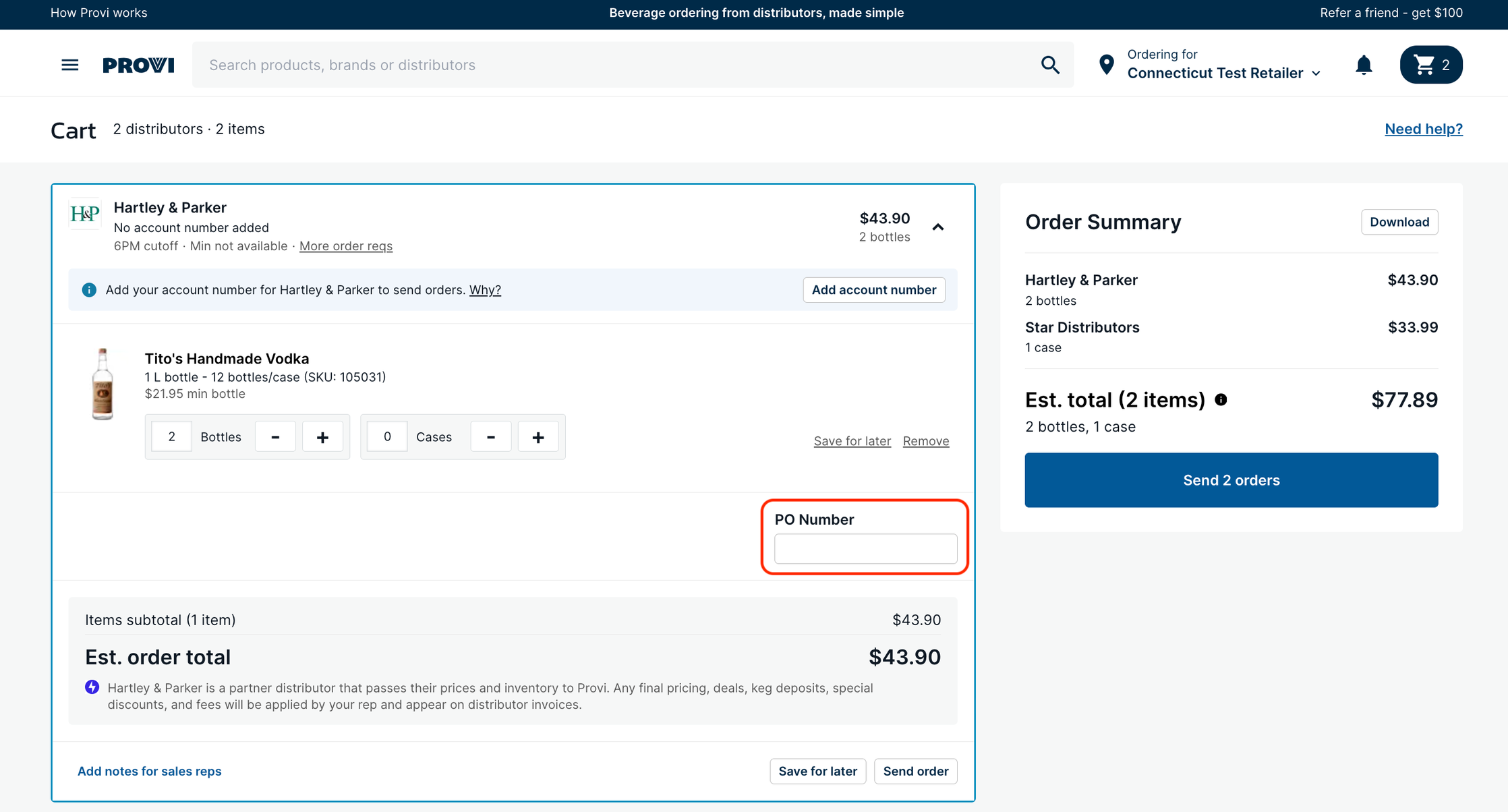 New Product Feature: PO Numbers