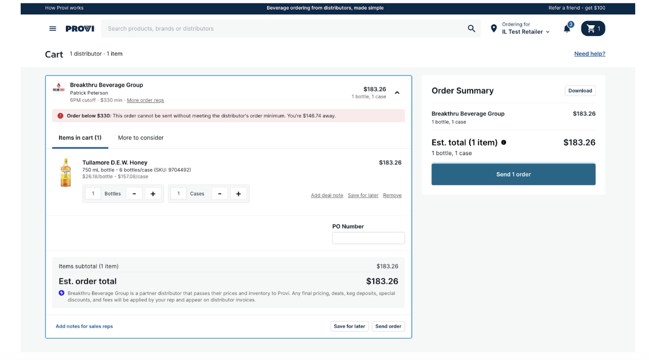 How do Order Minimums work?