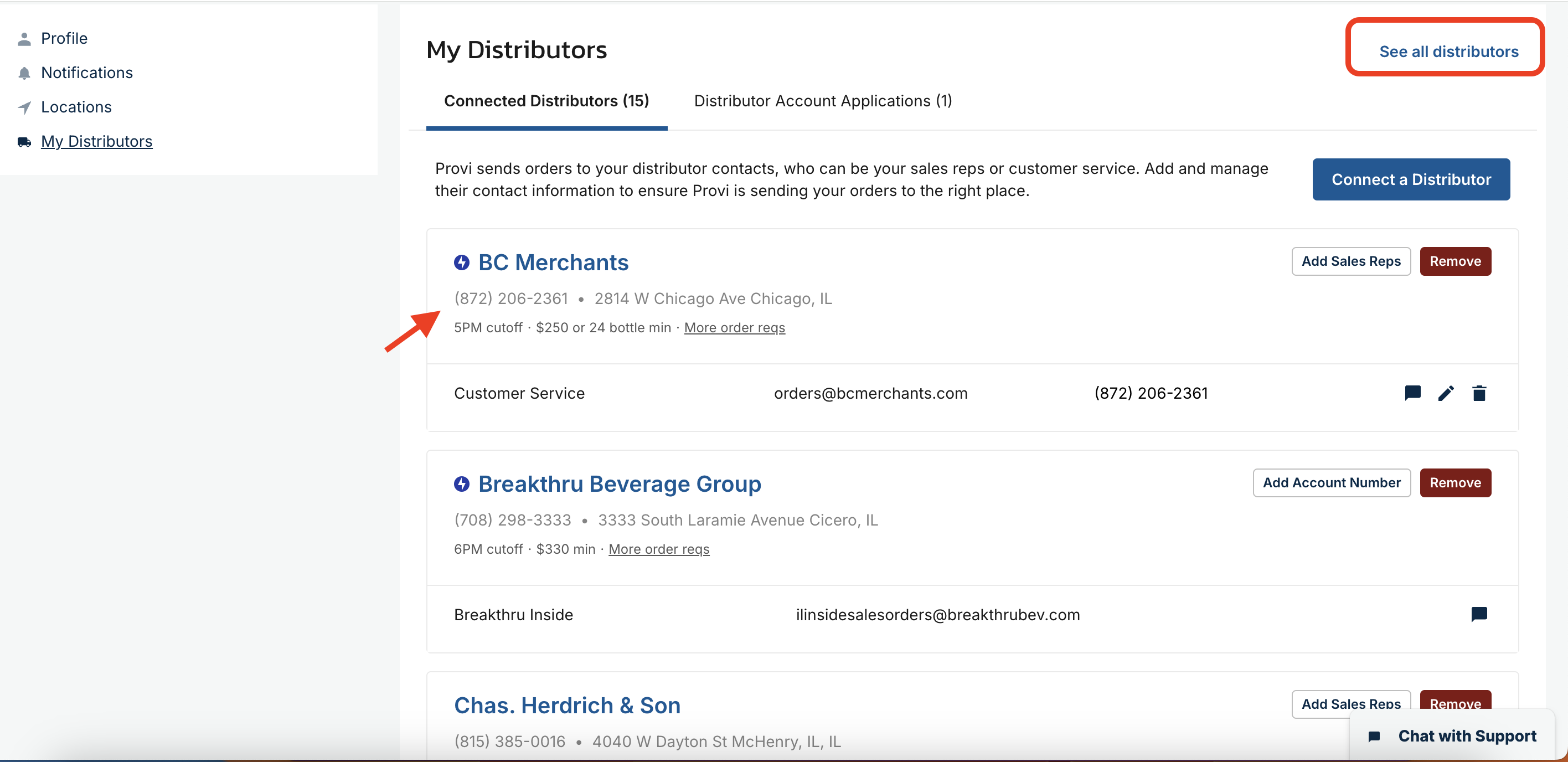How do I find my distributor or sales rep contact information?